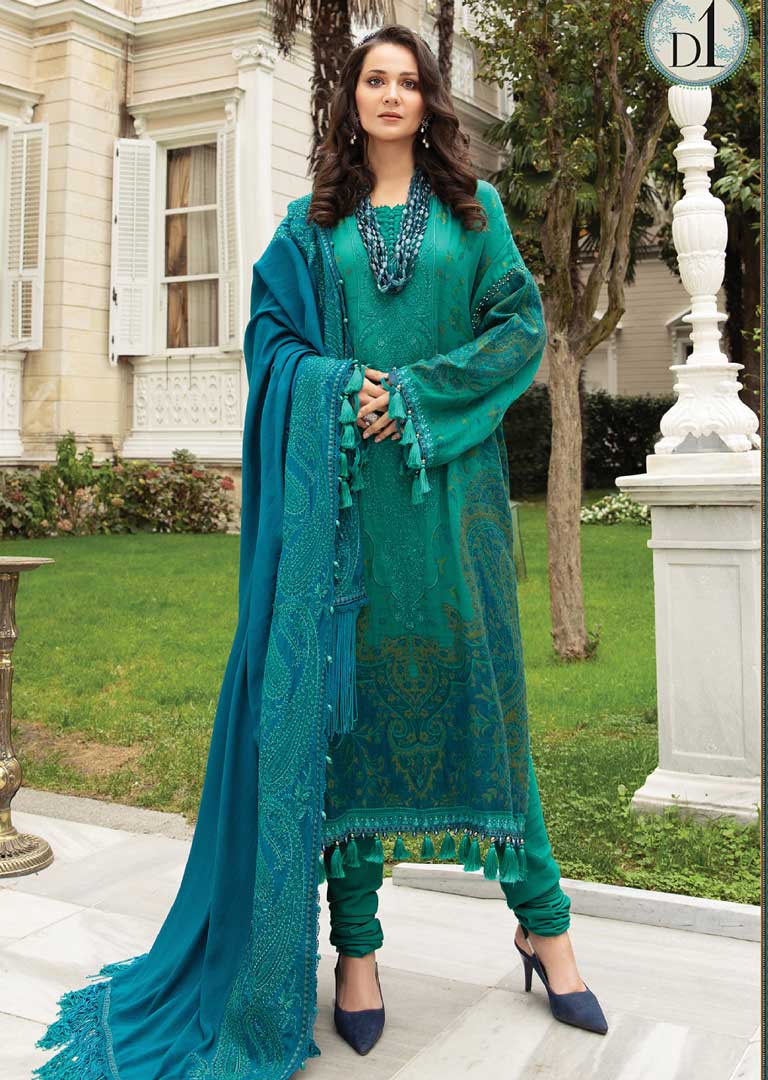 MBV-01 - Unstitched - Maria.B Linen Winter Collection 2021 – Memsaab
