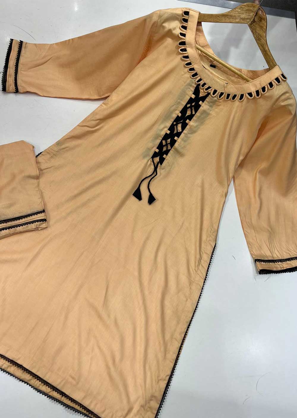RMD01 Peach Readymade 2 Piece Linen Suit – Memsaab