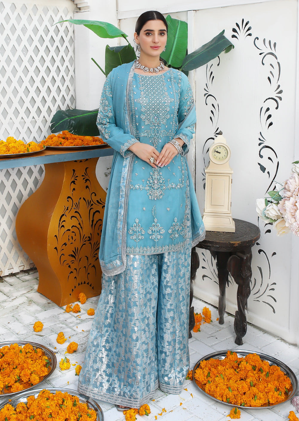 SRB9950 - Shensha - Blue Sehrish.B Designer – Memsaab
