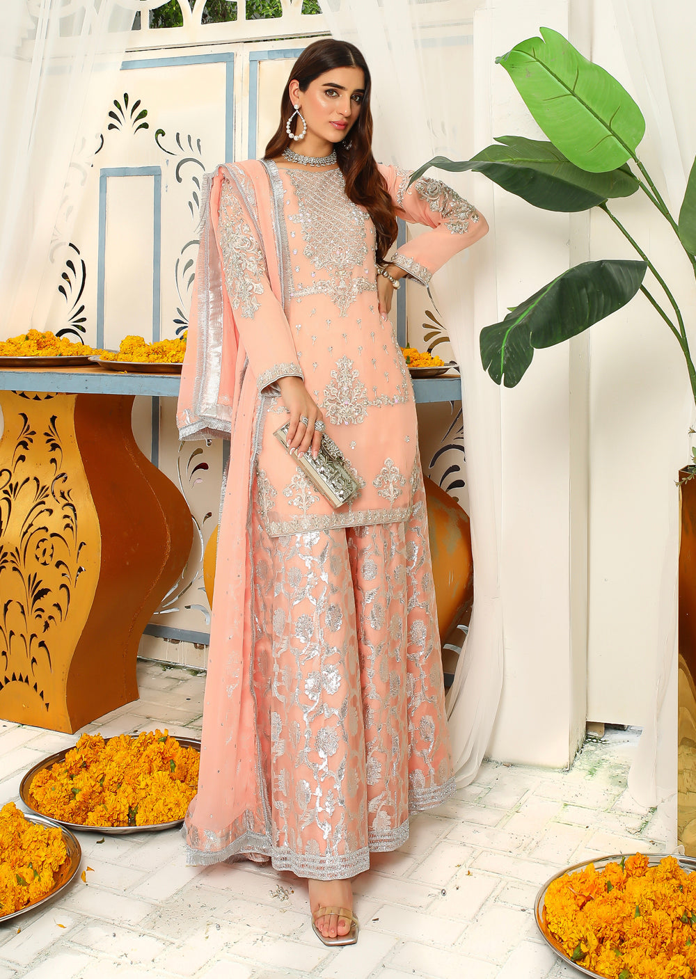 SRB9950 - Shensha - Peach Sehrish.B Designer – Memsaab